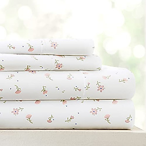 Linen Market 3 Piece Twin Bedding Sheet Set (Pink Floral) - Sleep Better Than Ever with These Ultra-Soft & Cooling Bed Sheets for Your Twin Size Bed - Deep Pocket Fits 16" Mattress