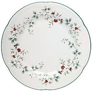 Pfaltzgraff 5072007 Winterberry Holiday 16 Piece Dinnerware Set, Service for 4, White