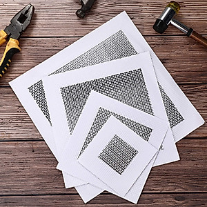 Ripeng 12 Pieces Aluminum Drywall Hole Patch 2/4/6/8 Inch Metallic Drywall Patch Self Adhesive Mesh Wall Repair Patch Kit Drywall Screens for Ceiling Plaster Wall Repair Tools(2 inch, 4 inch)