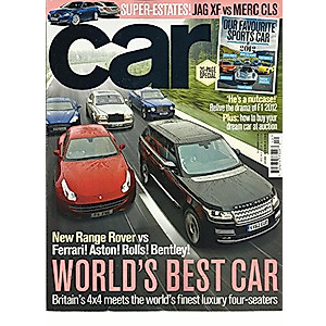 CAR, DECEMBER, 2012 (FERRARI ! ASTON ! ROLLS ! BENTLEY ! * WORLD'S BEST CAR)