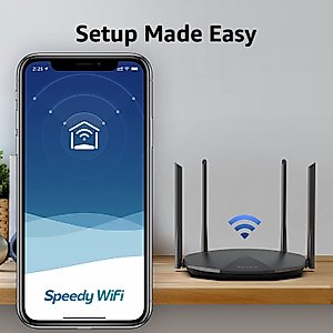 Speedefy High Speed Pro WiFi Router - Dual Band AC2100 Wireless Router for Streaming & Gaming, Up to 35 Devices, 2000 sq.ft Coverage, 4X4 MU-MIMO, USB Port, Parental Control (Model: K8)