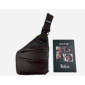 VUUEAN Personal flex bag,Sling Bag Anti-Thief Crossbody Shoulder Bag Multipurpose Crossbody Backpack for Outdoor (brown leather)