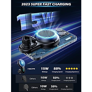 MOKPR for MagSafe Car Mount Charger, 15W Heat Dissipation Wireless Car Charger Fast Charging Magnetic Phone Holder Mount Automobile Car Holder Vent Fits iPhone 15 Pro Max Plus 14 13 12 MagSafe Case