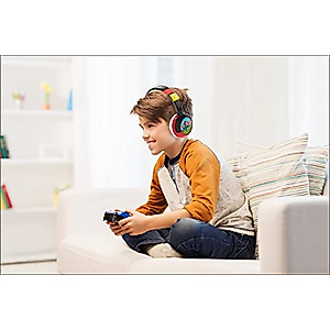 eKids Super Mario Kids Bluetooth Headphones, Wireless Headphones with Microphone Includes Aux Cord, Volume Reduced Kids Foldable Headphones for School, Home, or Travel
