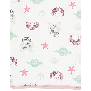 Amazon Essentials Disney | Marvel | Star Wars | Princess Girls' Burp Cloths, Pack of 6, Star Wars Tiny Rebel, One Size