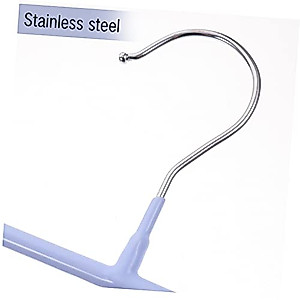 Alipis 5pcs Double Clip Skirt Pants Hanger Multifunctional Pants Rack Trousers Rack Trousers Rack Household Trousers Rack Trousers Rack No Trace Stainless Steel Blue Coat Hanger
