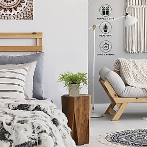 Small Fake Plant Potted Plants Artificial Decor Silk Ferns Plant Faux Plants in Pots for Home Living Room Bedroom Desk Bathroom Window Shelf Farmhouse Decoration