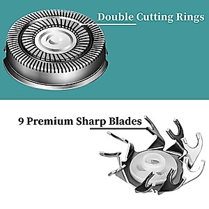 Shaver Replacement Heads Blade Compatible with Skull Shaver Replacement Blades,Compatible with Skull Carver Pitbull Gold PRO/Platinum PRO/Silver Replacement Blades,Waterproof with Brush,4 Pcs.