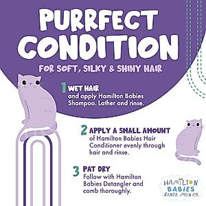 HAMILTON BABIES: Happy Hannah Hair Conditioner - Baby Conditioner - 8 fl oz / 236 mL - Natural, Plant-Based, Nourishes and Strengthens Hair, Detangles, Thickens and Strengthens Strands and Follicles