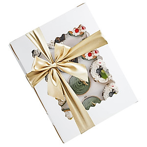 Jucoan 20 Pack Cupcake Boxes 12 Counts White Paper Cupcake Container with Inserts and Window, Bakery Container Cupcake Carrier Holds 12 Cupcake, Muffins, Cookies, Cookies ,Pastries