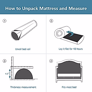 UBBCARE Bed Rail for Toddlers, Memory Foam Safety Rail Guard, Non-Slip Hypoallergenic Washable Cover, Rails Guard for Baby, and Seniors, Fit for Twin, Full, Queen Size Beds