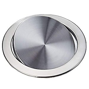 BEISSAIER Steel Garbage Flap Lid Trash Bin Cover Built-in Balance Swing Flap Garbage Lid for Kitchen Counter Top C