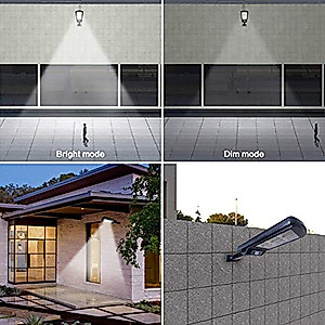 Gloriy Solar Street Lights Outdoor Remote Control Solar Parking Lot Lights 3 Light Mode 96LED Solar Street Pole Light Motion Light for Patio,Path,Yard(4Pack), Black