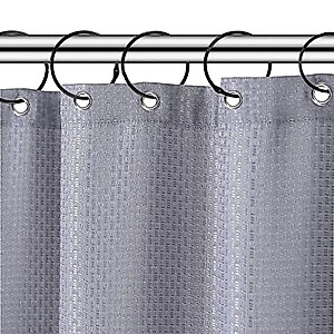 Shower Curtain Rings,18 Pack Rust Proof Black Metal Matte Curtain Hooks Easy Glide Anti-Drop Rustproof Shower Curtain Hooks for Bathroom Shower Rod Home and Hotel Use