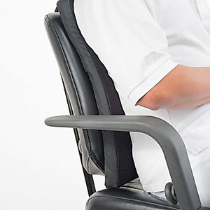 PURAP Lumbar and Back Cushion - for Office Chairs, Cars, Trucks, Wheelchairs - with Pressure Relief Fluid 3D Flotation Technology – 18 x 16 x 1.5 inches