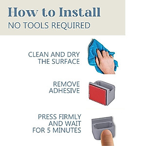 Gearu Glasses Keep - 8 Pack Glasses Holder and Eyeglass Holder for Protective Eyewear, Reading Glasses and Sunglasses. Adhesive Eyeglasses Holder Great for Your Desk, Nightstand, Car, and Workshop.