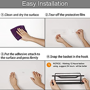 Goodedge Black Shower Caddy [with 2 extra Adhesives, No Drilling]: A Perfect Stainless Steel Shower Basket As Your Bathroom Organizer, Kitchen Organizer and Shower Caddy Shelf