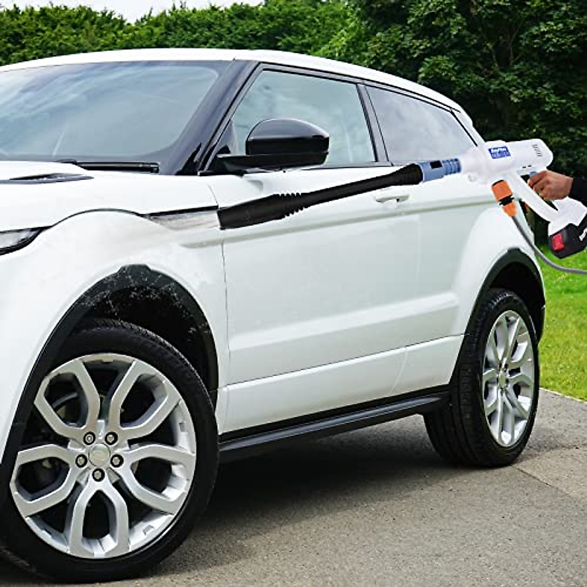 Portable Cordless Pressure Washer Cleaner 21V 1.5Ah Battery Powered Water Gun with Multifuntion Nozzle and Cleaning Accessories for Patio/Wall/ Fence/Car/Home/Garden