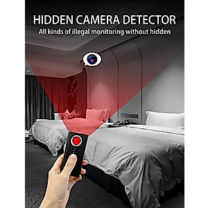 KAMAWO Hidden Camera Detectors,Hidden Devices Detector,Infrared Camera Sweeper,Camera Detector,Spy Camera Detector,Bug Detector, Spy Detector,Hidden Camera Finder