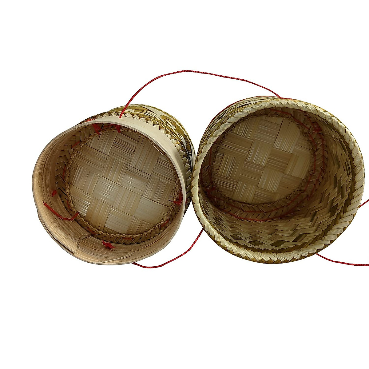 Heavens Tvcz Bamboo Sticky Laos Rice Serving Basket Elephant Handmade ''KRA-Tip'' Thai Weave Wickerwork with Vegetable Based Dye Serving Travel Picnic Keeping Sticky After Steaming Keep Sticky Warm