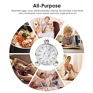 Mechanical Timer Cooking Reminder Precise Alarm Clocks for Kitchen Hairdressing and Beauty Salon