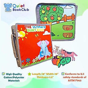 Quiet Book Busy Book for Toddlers Montessori Book Airplane Activity Toy for Car Preschool Travel Activities Road Trip