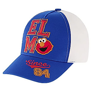 Sesame Street Boys Baseball Hat, Elmo, Abby Cadabby & Bart Simpson Adjustable Cap For Toddler Ages 2-4 Or Kids Ages 4-7