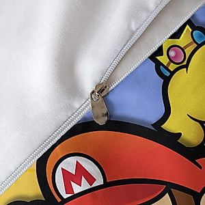 NICHIYOBI Redcap Beard Plumber Bros Game Movie Duvet Cover Set 3D Bedding Comforter Cover 3 Pcs (1 Duvet Cover+2 Pillowcases) Bedding Set (07,Queen-90x90in+20x30in*2)