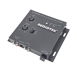 Audiotek AT-AP100 1/2 Din Car Audio Digital Bass Processor & Sound Restoration, Crossover for Car Subwoofer Tuners w/Bass Knob Input 15V RMS and Maximum Output 13.5V Peak