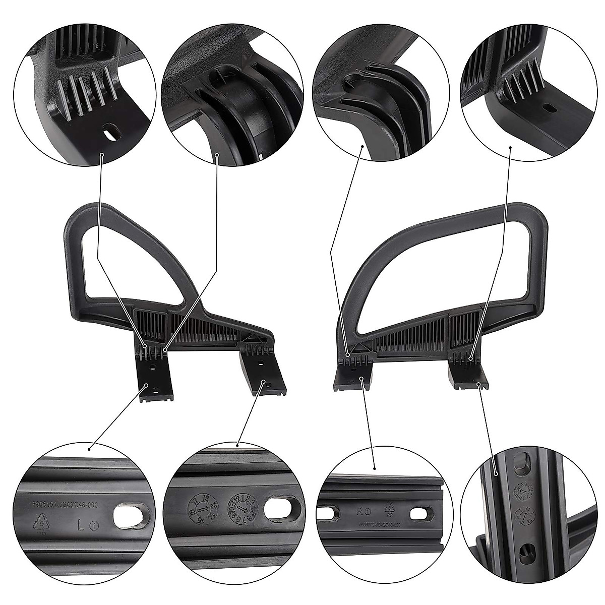 10L0L Golf Cart Arm Rest Hip Restraint for EZGO RXV 2008-2015, Driver and Passenger Side, OEM# 607532 607653, Left + Right 1 Pair