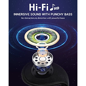 LC-dolida Bluetooth Earmuffs for Winter Women Men, Ear Warmers Headphones Ear Muffs Fluffy with Music HD Speakers Calling for Outdoor Winter Running Cycling Camping, Ice Fishing Skating, Walking Dog