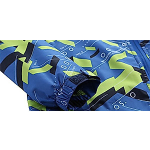 M2C Boys Geometric Fleece Lined Waterproof Jacket with Hood 4T Blue