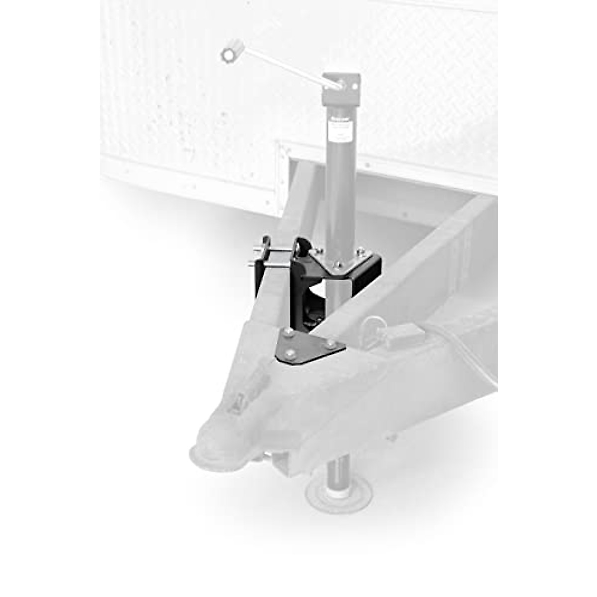 Camco Trailer Tongue Jack Bolt-On Relocation Kit | Allows for Easy Trailer Relocation | Provides Ample Tailgate Clearance Without Obstruction | for 3-Bolt & A-Frame Style Tongue Jacks (50015), Black