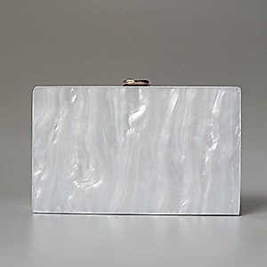 Fashion Accessory Women Bag Acrylic White Solid Night Dinner Handbag Woman Wedding Evening Bag Trendy Party Clutch Purse