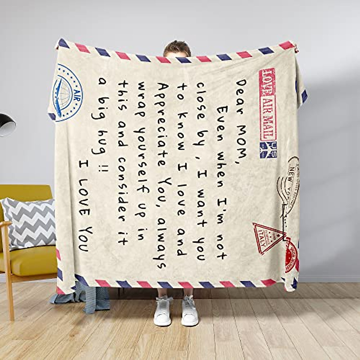 Mom Birthday Gifts from Son,Mother's Birthday Gifts,Gifts for Mom,Mom's Birthday Gifts from Daughter,Bed Throws Soft Blanket Presents for Moms Birthday 60X80 in to-MOM