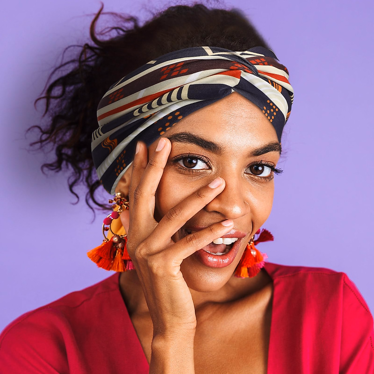 XunYee 12 Pcs Boho Yoga Twisted Knot Headbands - Assorted Wide Elastic Bandeau Hair Accessories for Women, Girls, Running, Sports