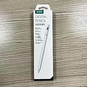 ESR Stylus Pen for iPad, iPad Pencil with Tilt Sensitivity, Palm Reiection, iPad Stylus with Magnetic Atachment for iPad Pro 12.9/11, iPad Air 5/4, iPad mini 6, and iPad 10th/9th/8th Generation, Black