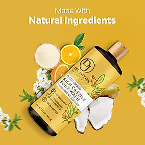 DR.JACOBS NATURALS Dr. Jacobs Naturals Pure Castile Liquid Soap - Natural Face and Body Wash, Almond Honey 32 oz.