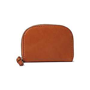 Madewell The Zip Wallet in Leather Burnished Caramel One Size