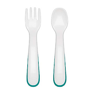 OXO Tot On The Go Fork & Spoon Training Set with Travel Case - Teal