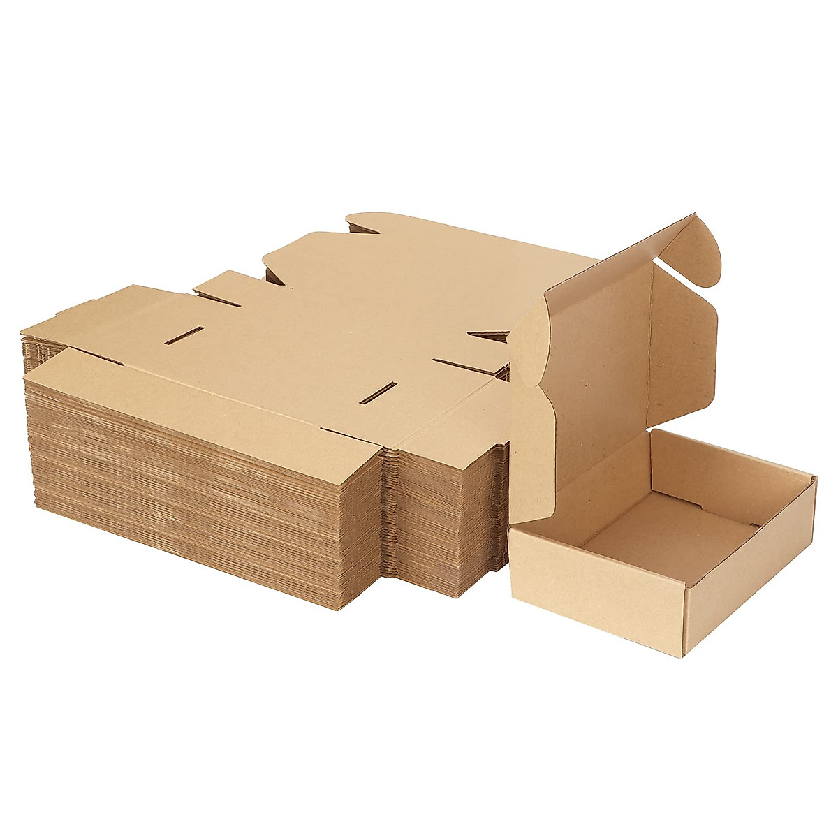 MEBRUDY 7x5x2 Inches Shipping Boxes Pack of 50, Small Corrugated Cardboard Box for Mailing Packing Literature Mailer
