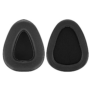 Geekria QuickFit Protein Leather Replacement Ear Pads for Skullcandy Aviator, Aviator 2, Aviator2.0 Headphones Ear Cushions, Headset Earpads, Ear Cups Repair Parts (Black)