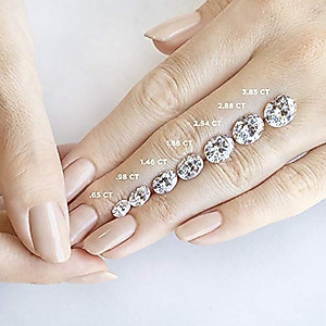 Diamondrigo Petite Oval Cut Moissanite Ring for Engagement, Wedding, Anniversary, Promise, Gift, Birthday, Gratitude (Solitaire, Eternity, 2.50CT, VVS1, Colorless) (6.5)