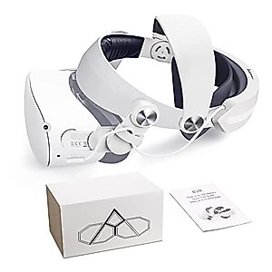8VR Head Strap with Battery for Oculus Quest 2, Adjustable Elite Strap with 6400mAh Battery Pack for Enhanced Comfort and Playtime in VR, Fast Charging and Counter Balance for Quest 2 Accessories