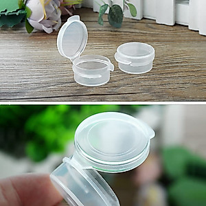 UUYYEO 30 Pcs 5 Grams Plastic Cosmetic Jars Empty Clear Case Mini Sample Makeup Jars Bottles Cosmetic Pot Containers with Snap Lids
