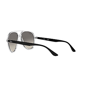 Ray-Ban RB4376 Aviator Sunglasses, Transparent/Grey Gradient, 57 mm