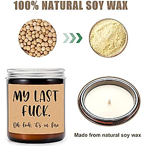 Averaze Fairys Gift My Last Fuck Oh Look Its On Fire Candle Gifts for Her, Him Funny Gifts for Women, Gifts for Men Best Friend, Friend Gifts Lavender 8oz