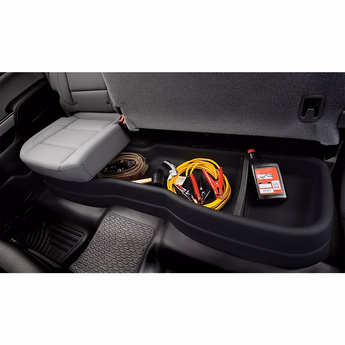 Husky Liners Gearbox - Under Seat Storage Box | Fits 2019 - 2024 Ram 1500 Crew Cab w/o Factory Storage Box - Black, 1 Pc. | 09421