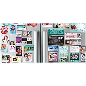 Self Adhesive Business Card Magnets 100 Pack, Peel and Stick, Value Pack of 100 | Great Promotional Product | for Business Students, Professionals, Adults