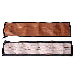 Stroller PU Leather Handle Sleeve Cover with Zipper Removable Baby Stroller Armrest Cover Stroller Accessories(Brown)